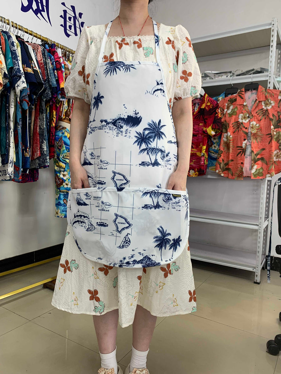 Adjustable Neck Strap Apron with Center Pocket (100% Polyester) – Yuntech